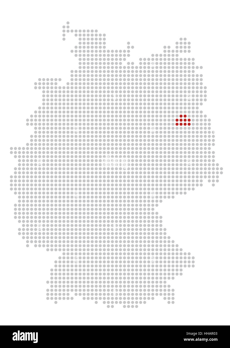 germany map with dot matrix Stock Photo - Alamy