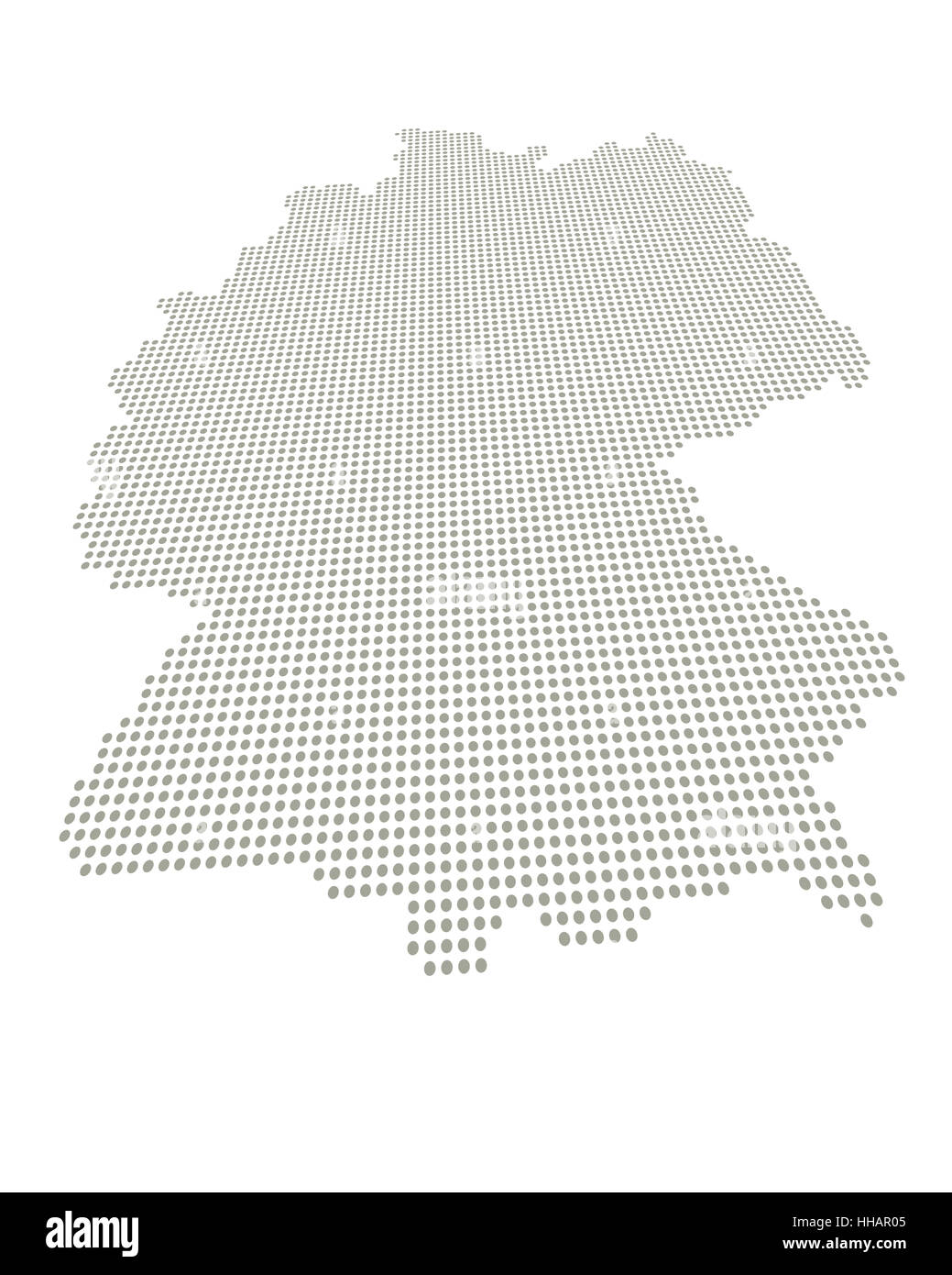 perspectively distorted map of germany with dot matrix Stock Photo - Alamy
