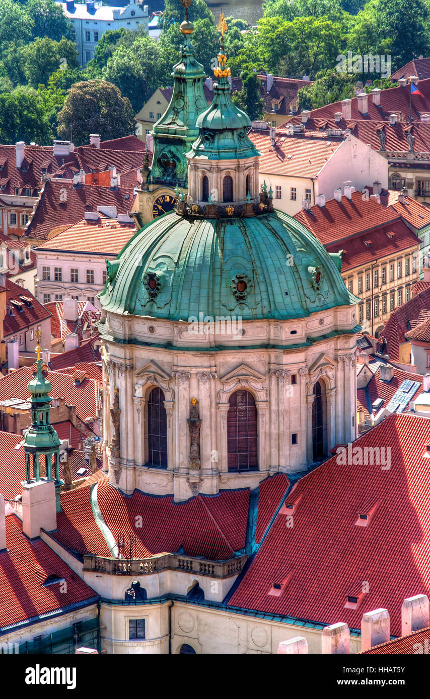 church, famous, tourism, baroque, prague, belfry, landmark, tower ...