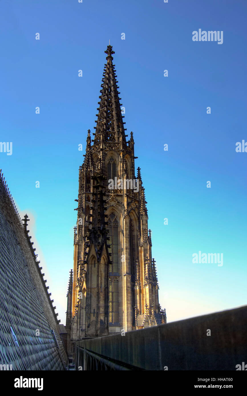 famous, prague, pinnacle, obelisk, gothic, tower, beautiful ...