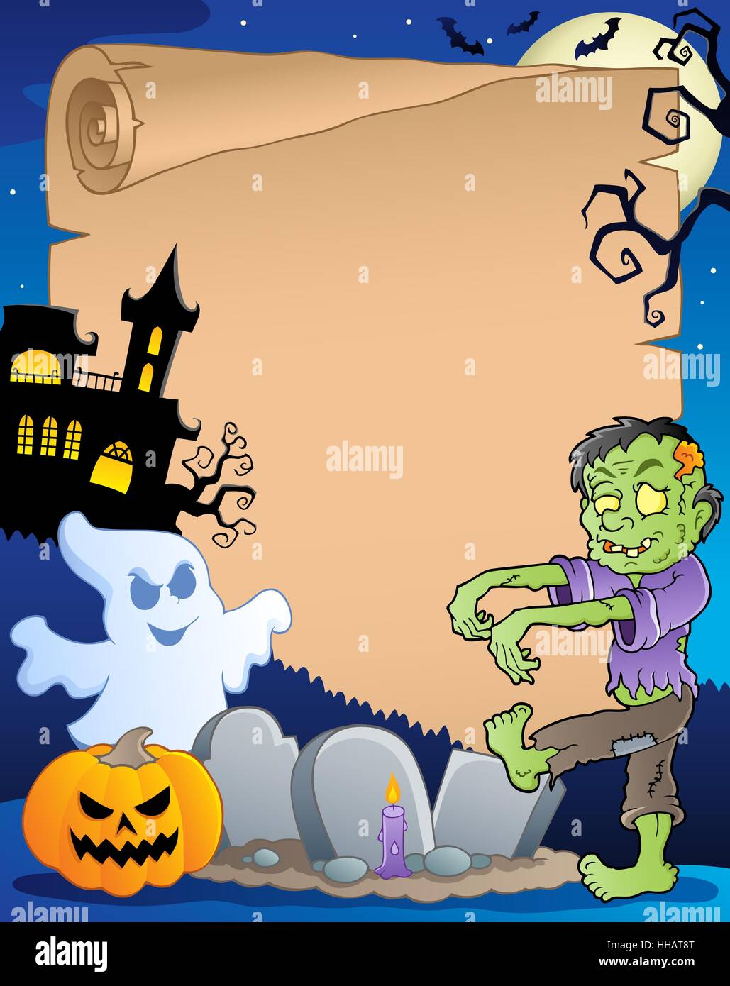 halloween, october, season, seasonal, scroll, sheet of paper, paper ...