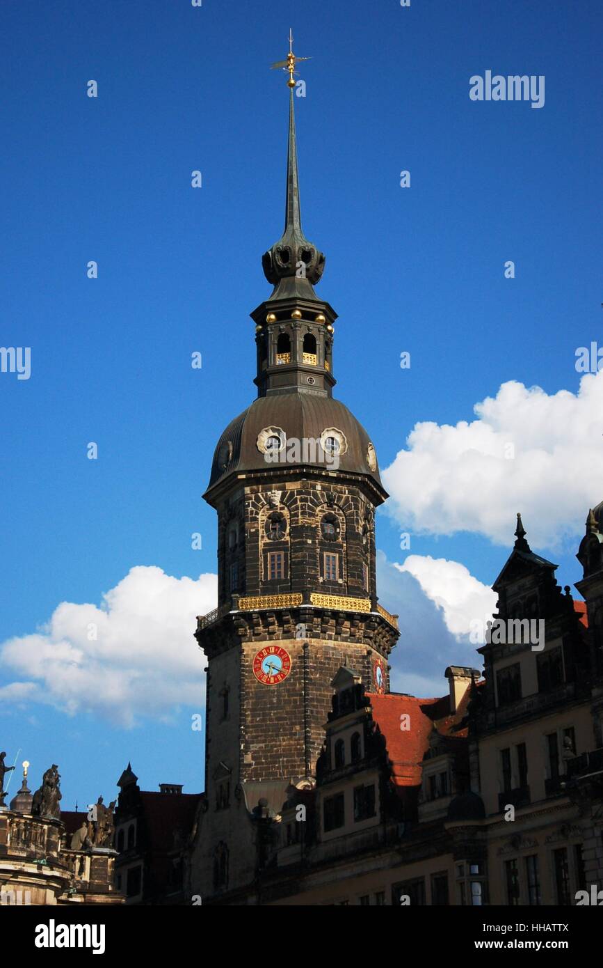 dresden - castle tower Stock Photo - Alamy