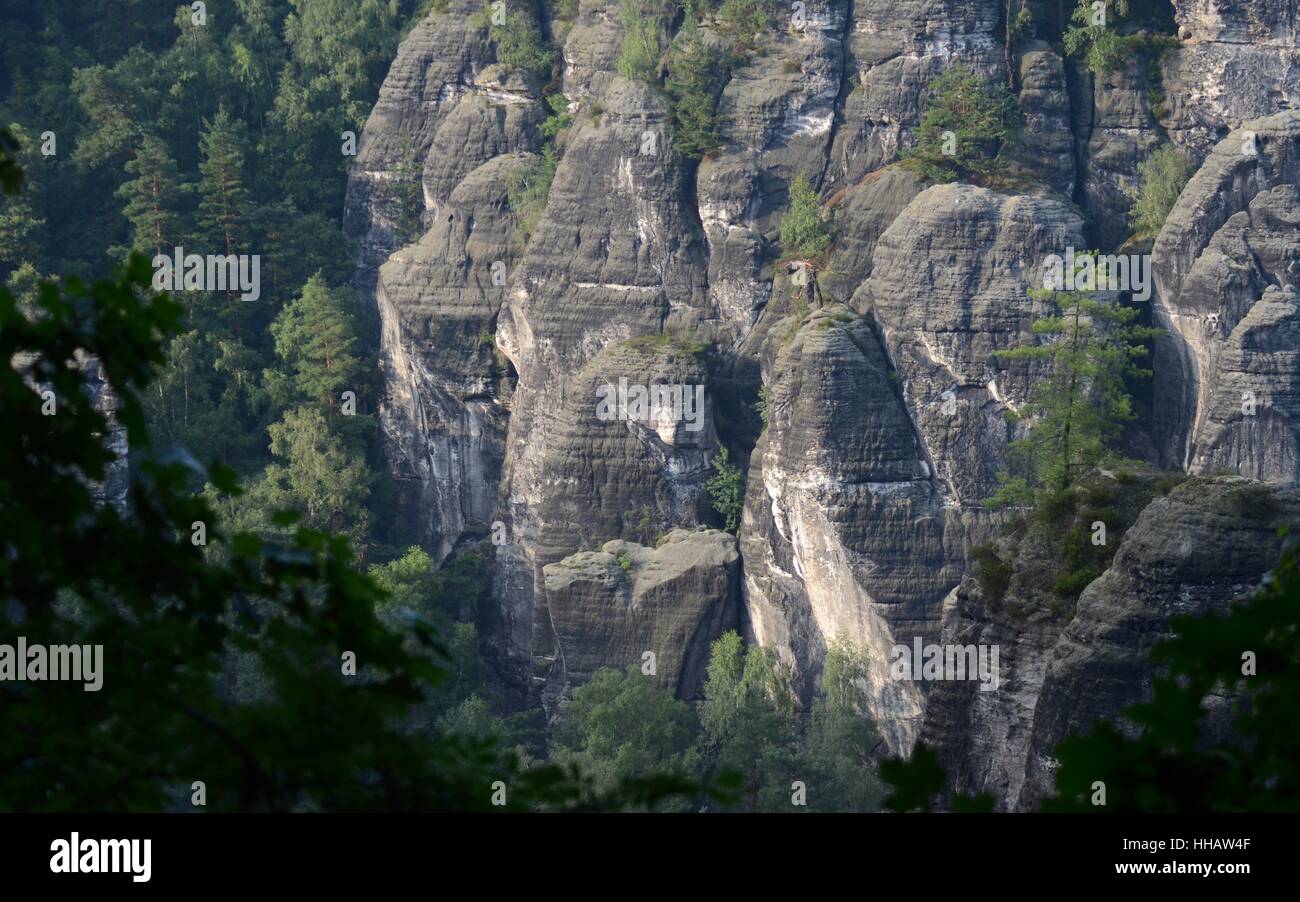impressions from the bastei mountains near dresden Stock Photo - Alamy