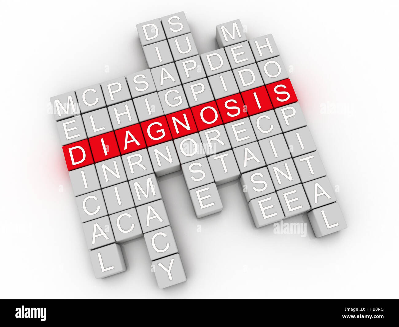 3d image Diagnosis issues concept word cloud background Stock Photo - Alamy