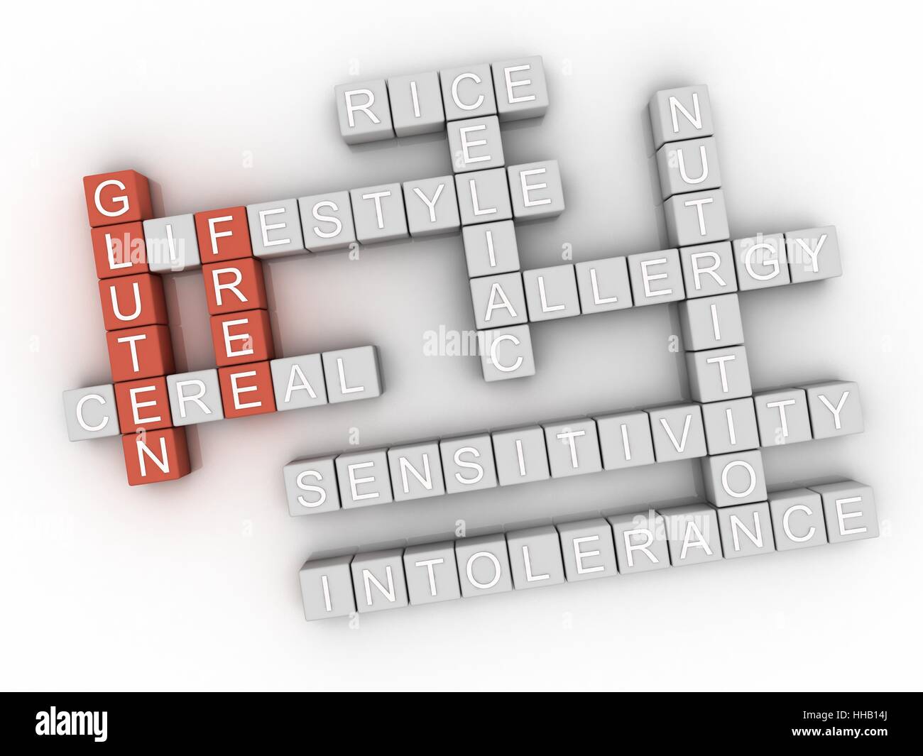 Gluten free concept rice Cut Out Stock Images & Pictures - Alamy