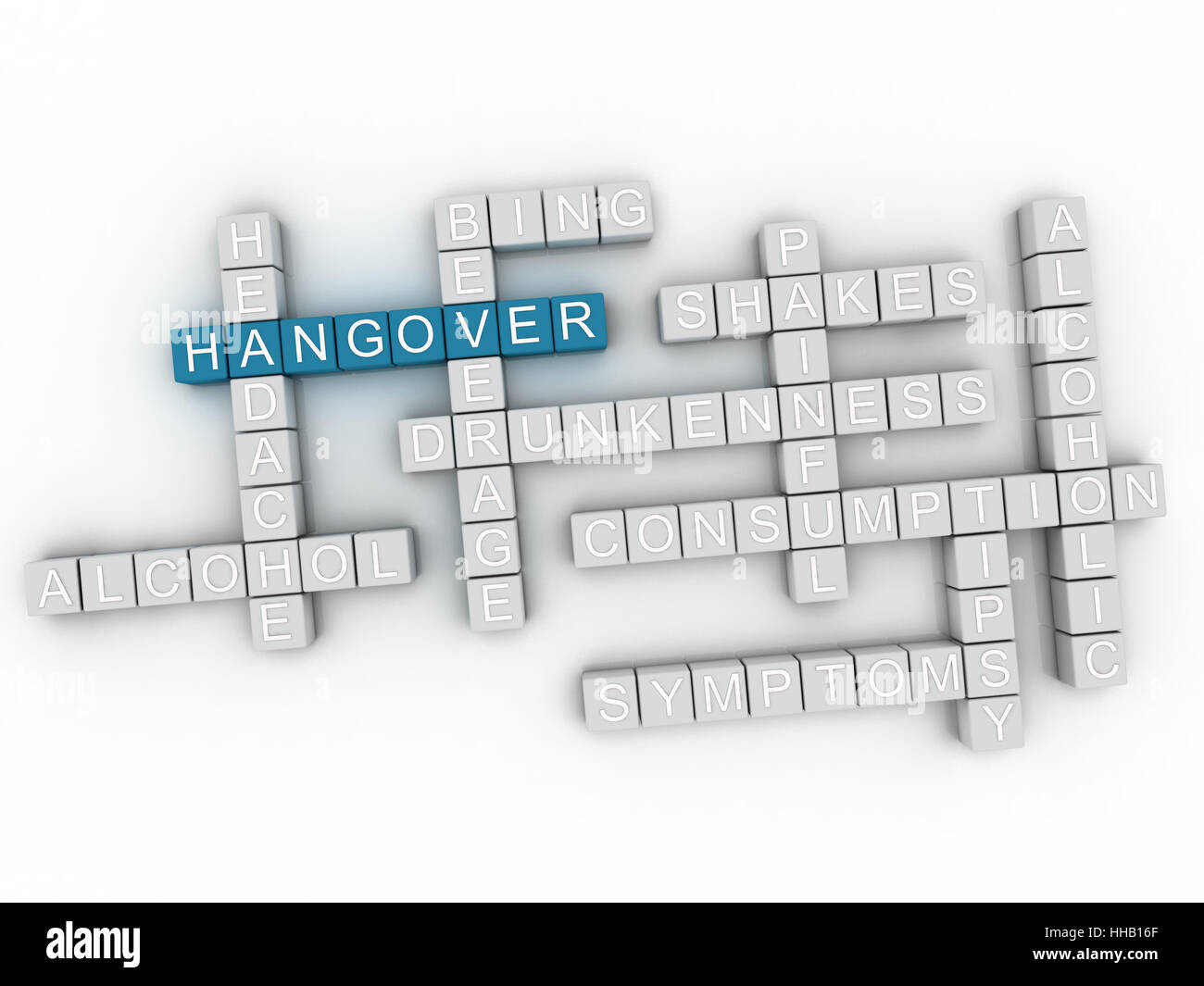 3d Hangover word cloud concept Stock Photo - Alamy