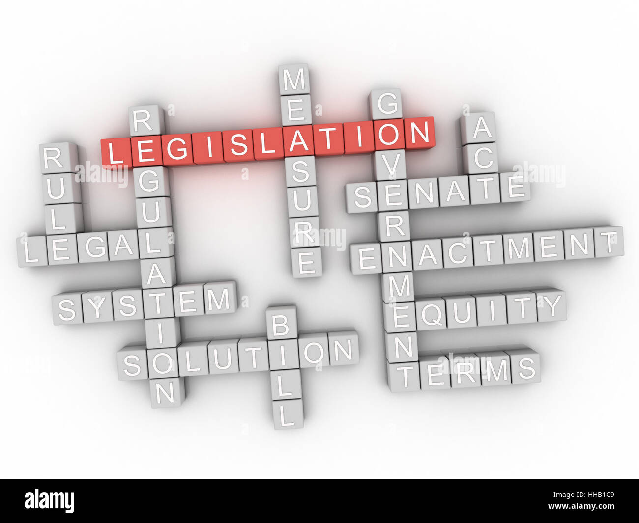 3d Legislation word cloud concept Stock Photo - Alamy