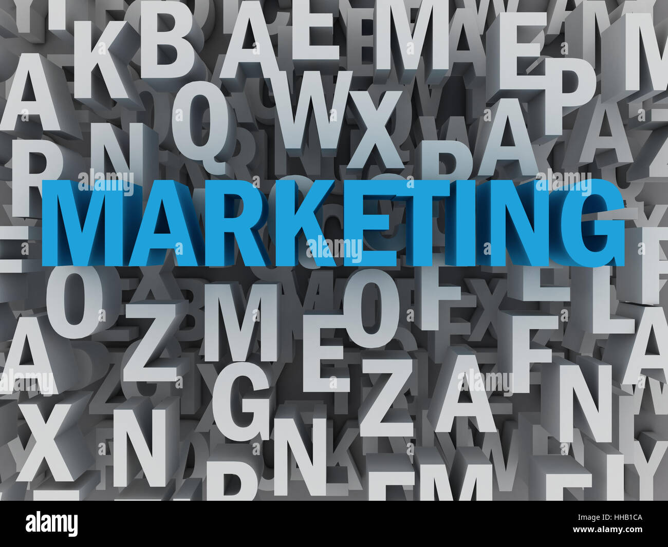 3d Marketing word cloud concept Stock Photo - Alamy