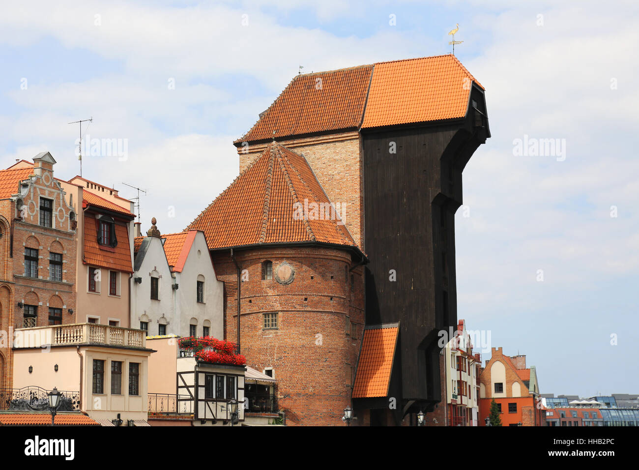 poland, brick, wood, emblem, krantor, danzig, gdansk, brama, zuraw ...