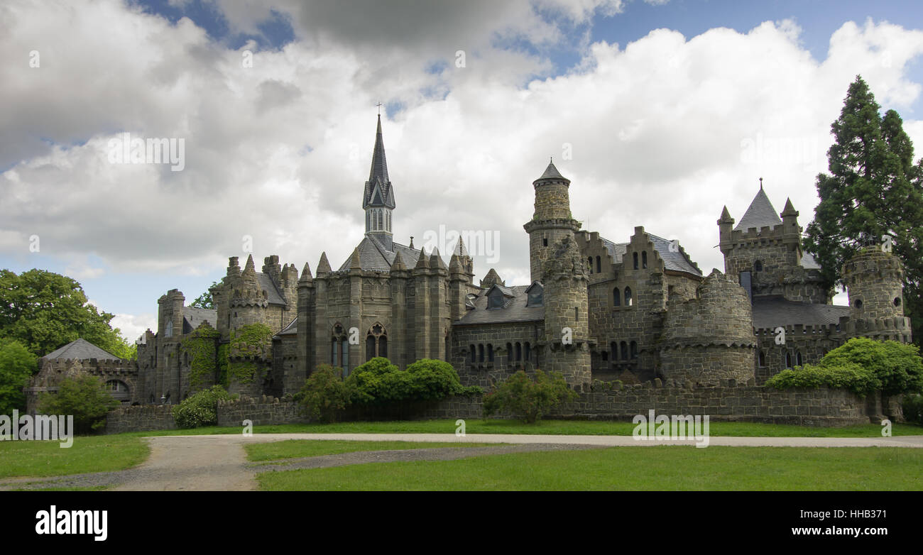 hesse, emblem, chateau, castle, monument, tree, trees, stone, tourism ...