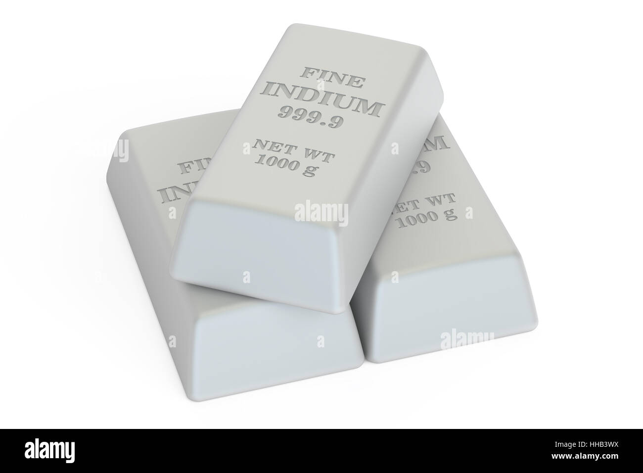 Indium ingots, 3D rendering isolated on white background Stock Photo ...