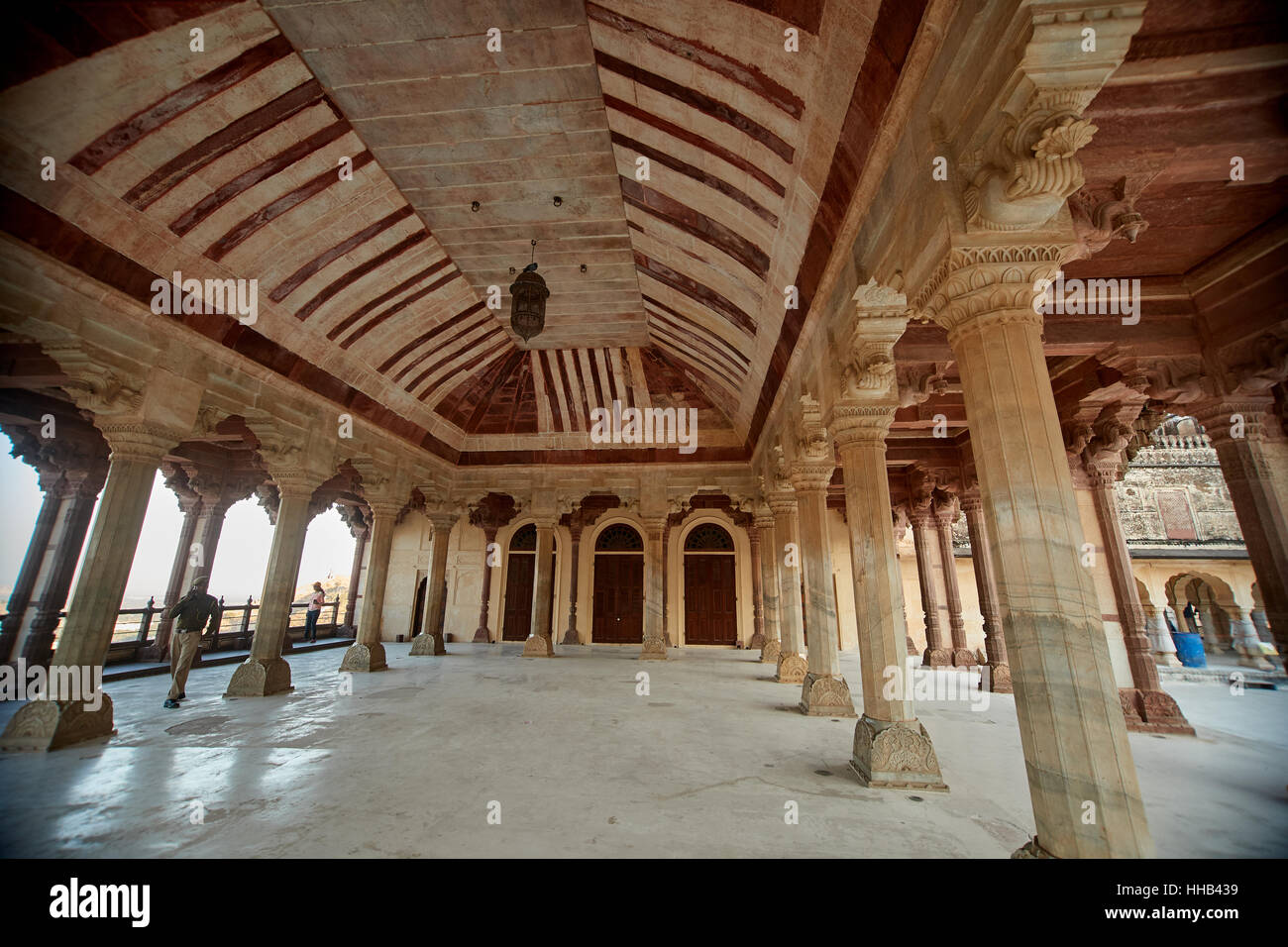 Columns in Amber Fort near Jaipur, Rajasthan, India, Amer Fort is known ...