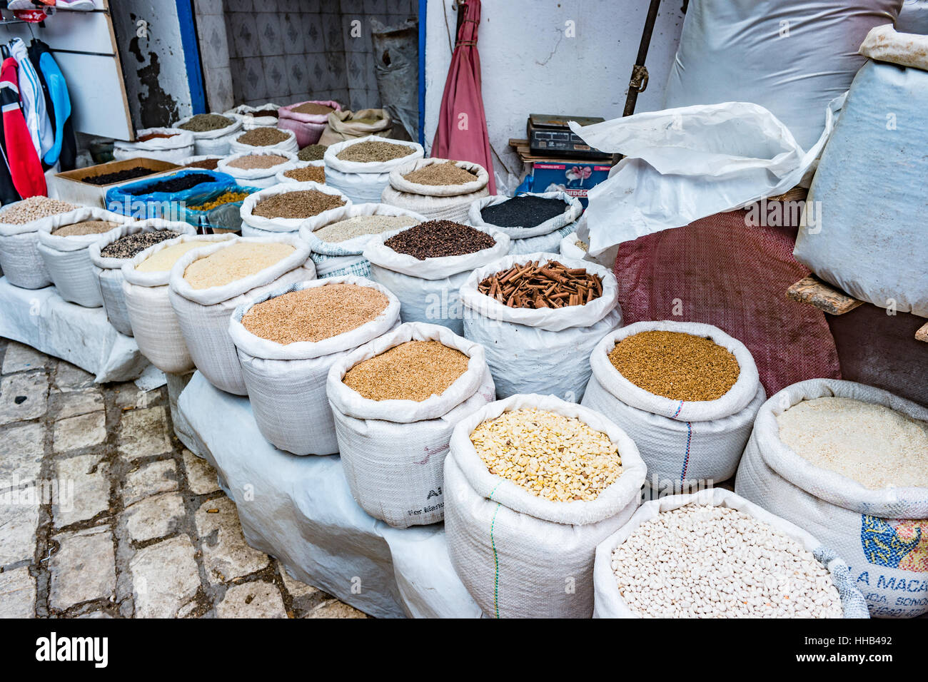 Herbs, spices and condiments on the eastern market Stock Photo - Alamy