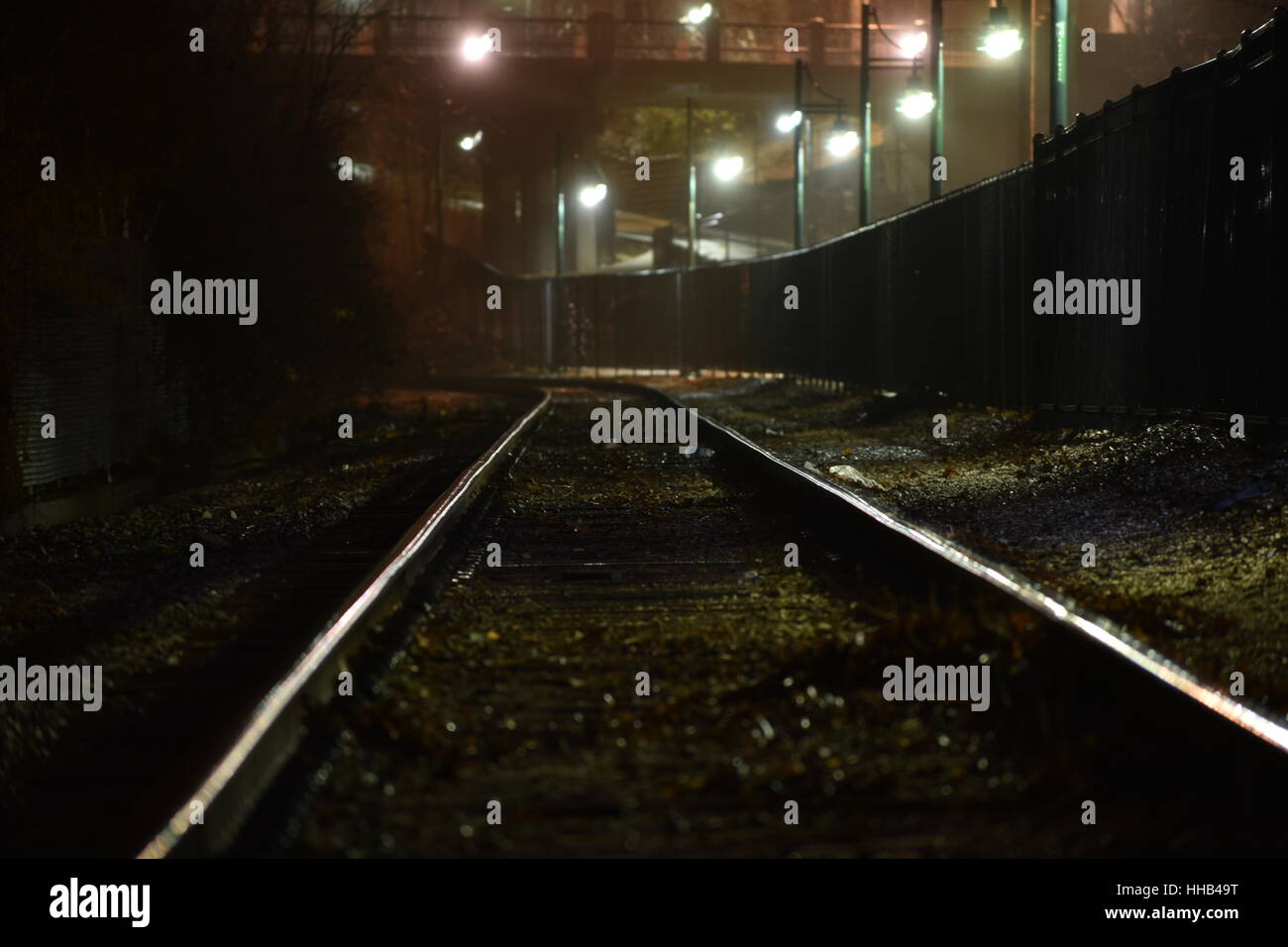 Wet railroad tracks hi-res stock photography and images - Alamy