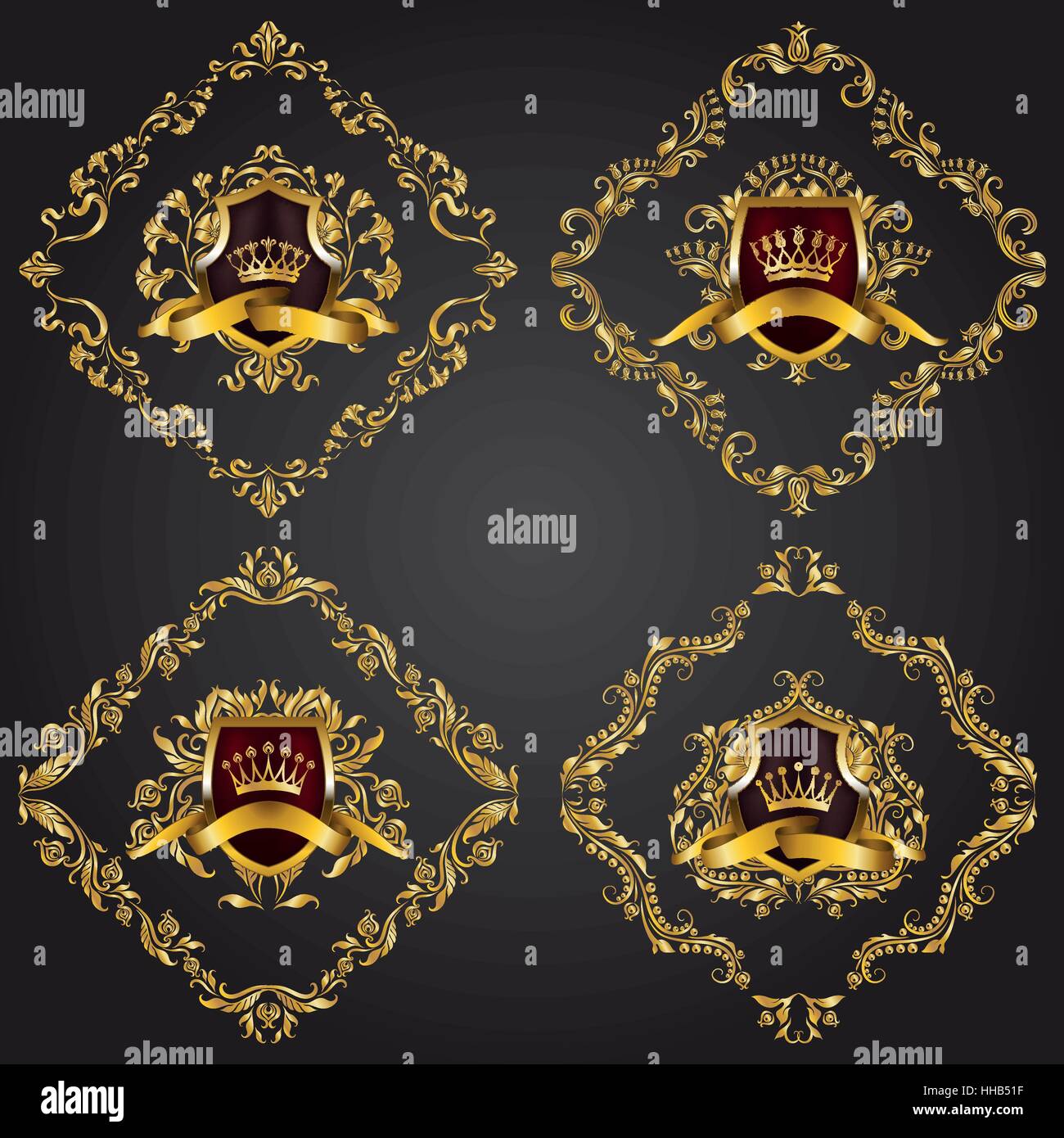 Monogram logos set hi-res stock photography and images - Alamy