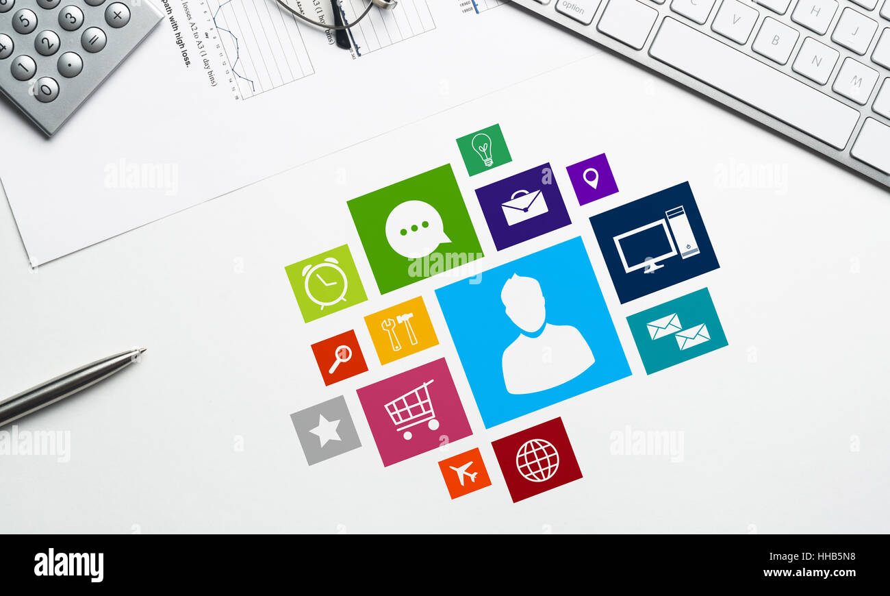 Interface design for mobile and web application Stock Photo - Alamy