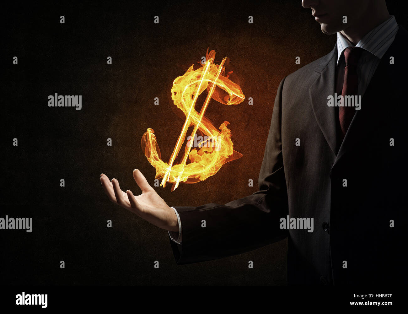 Dollar currency fire symbol Stock Photo - Alamy