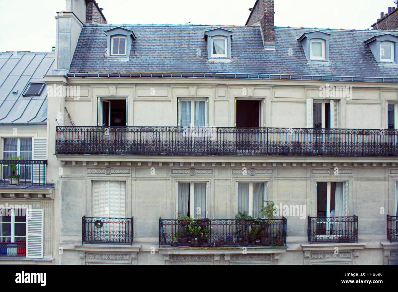 Typical paris window frame hi-res stock photography and images - Alamy