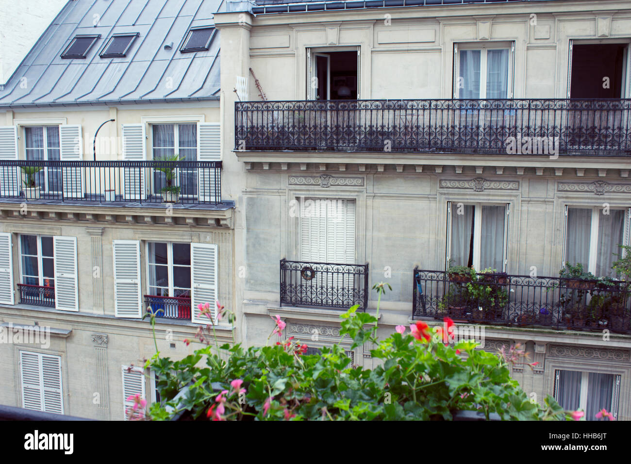 Typical paris window frame hi-res stock photography and images - Alamy