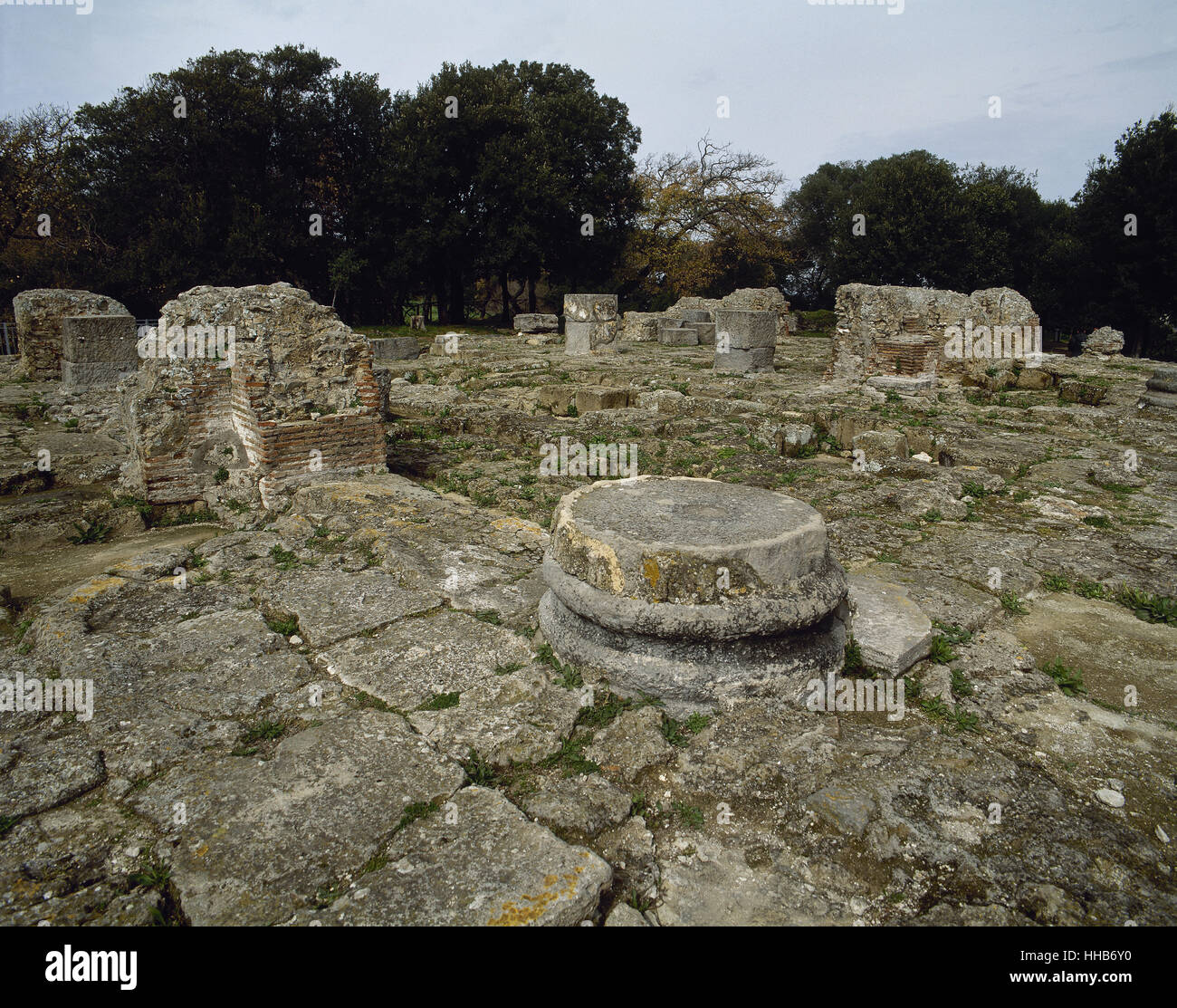 Magna Graecia. Acropolis of Cumae. Remains of the Temple of Apollo. 6th ...