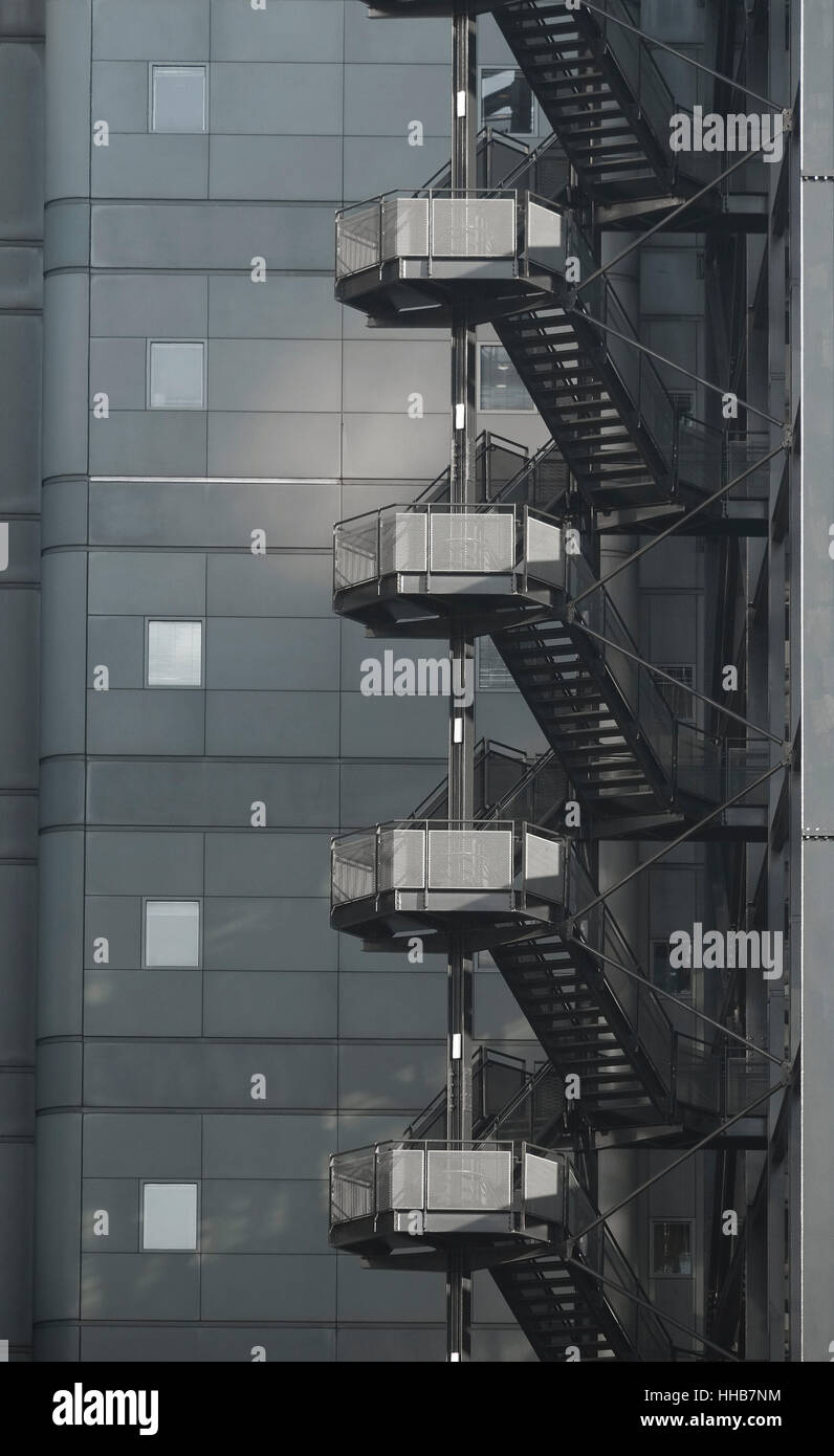 High rise building staircase hi-res stock photography and images - Alamy