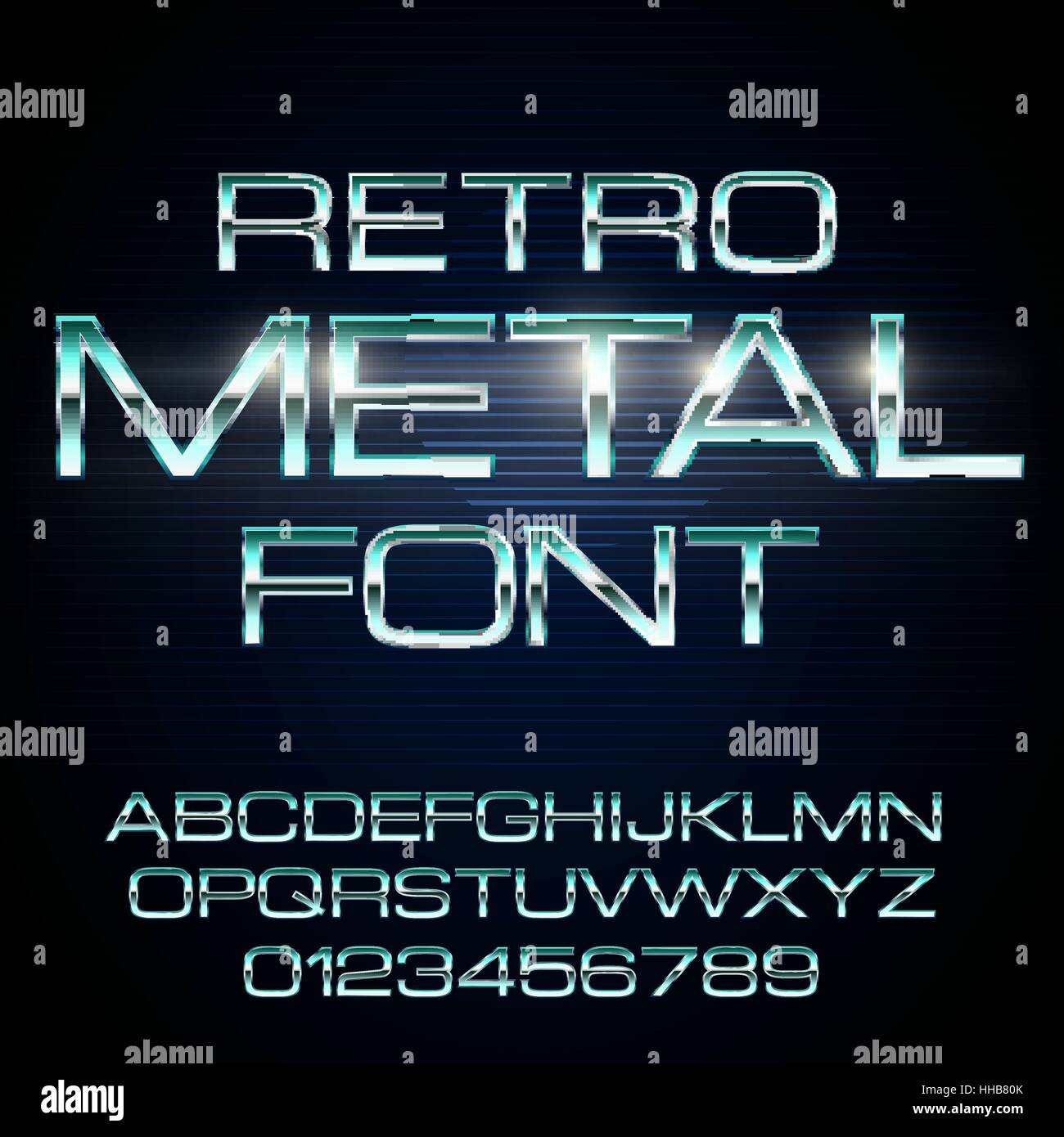 Metal Elegant Font Stock Vector Image & Art - Alamy