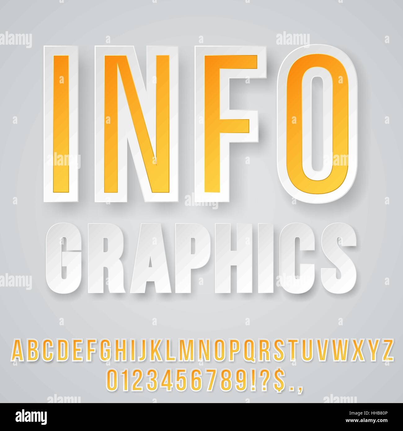 Infographics font set Stock Vector Image & Art - Alamy