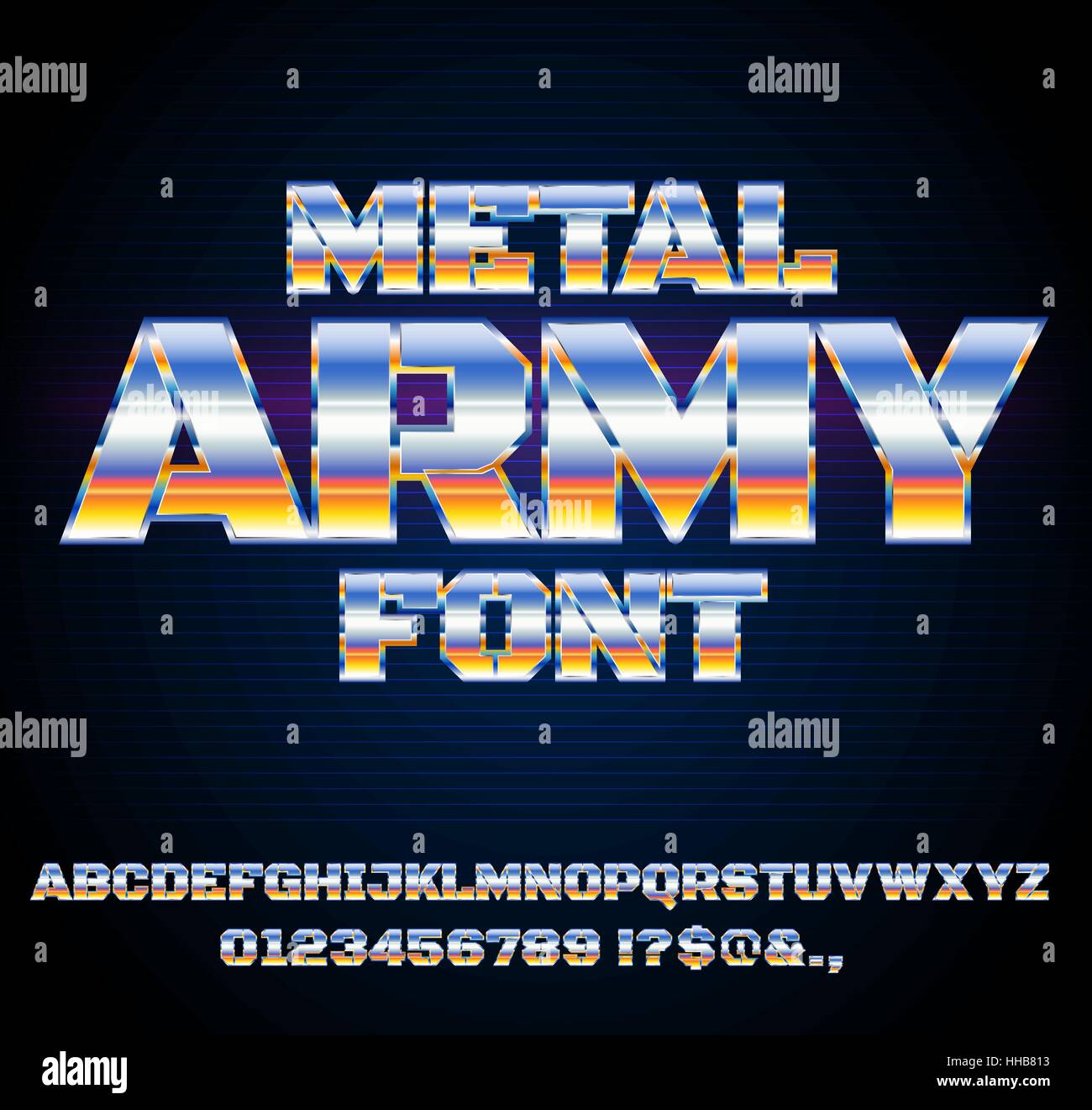 Retro Future Font Stock Vector Image & Art - Alamy