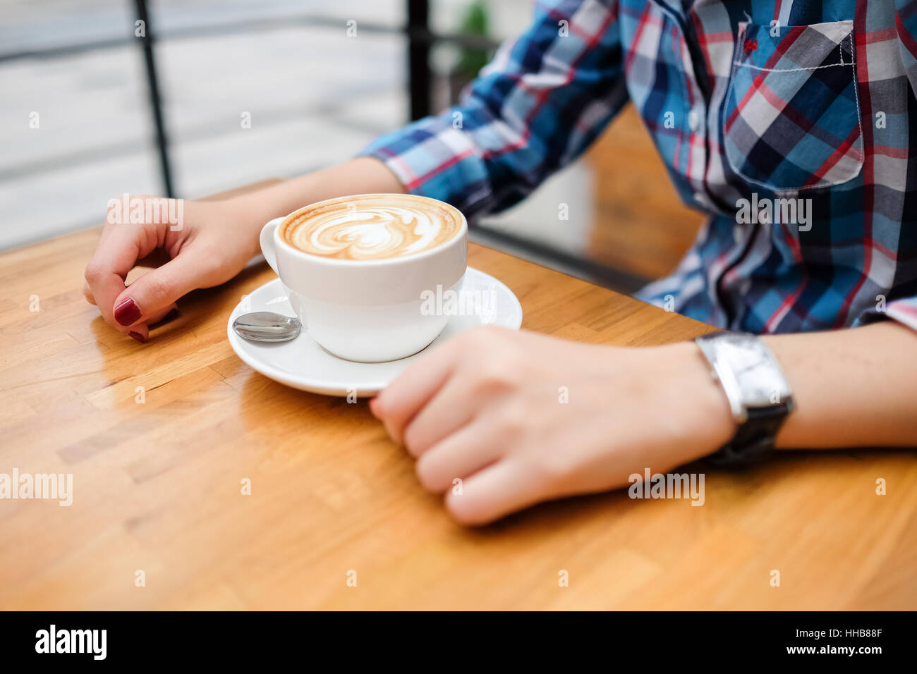 Hands and Coffee Stock Photo - Alamy
