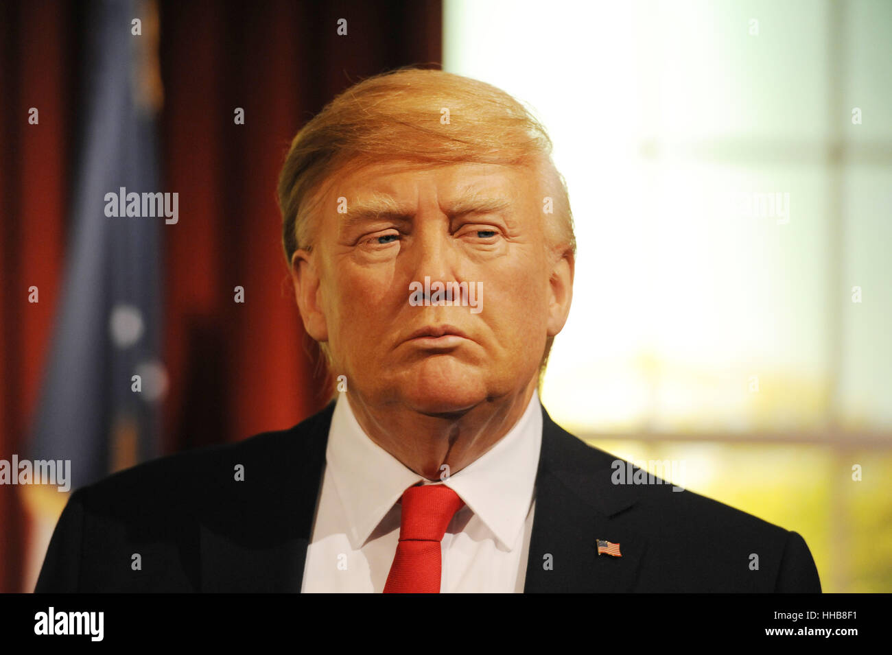 A wax figure of Donald Trump in the Oval office, is unveiled at Madame ...