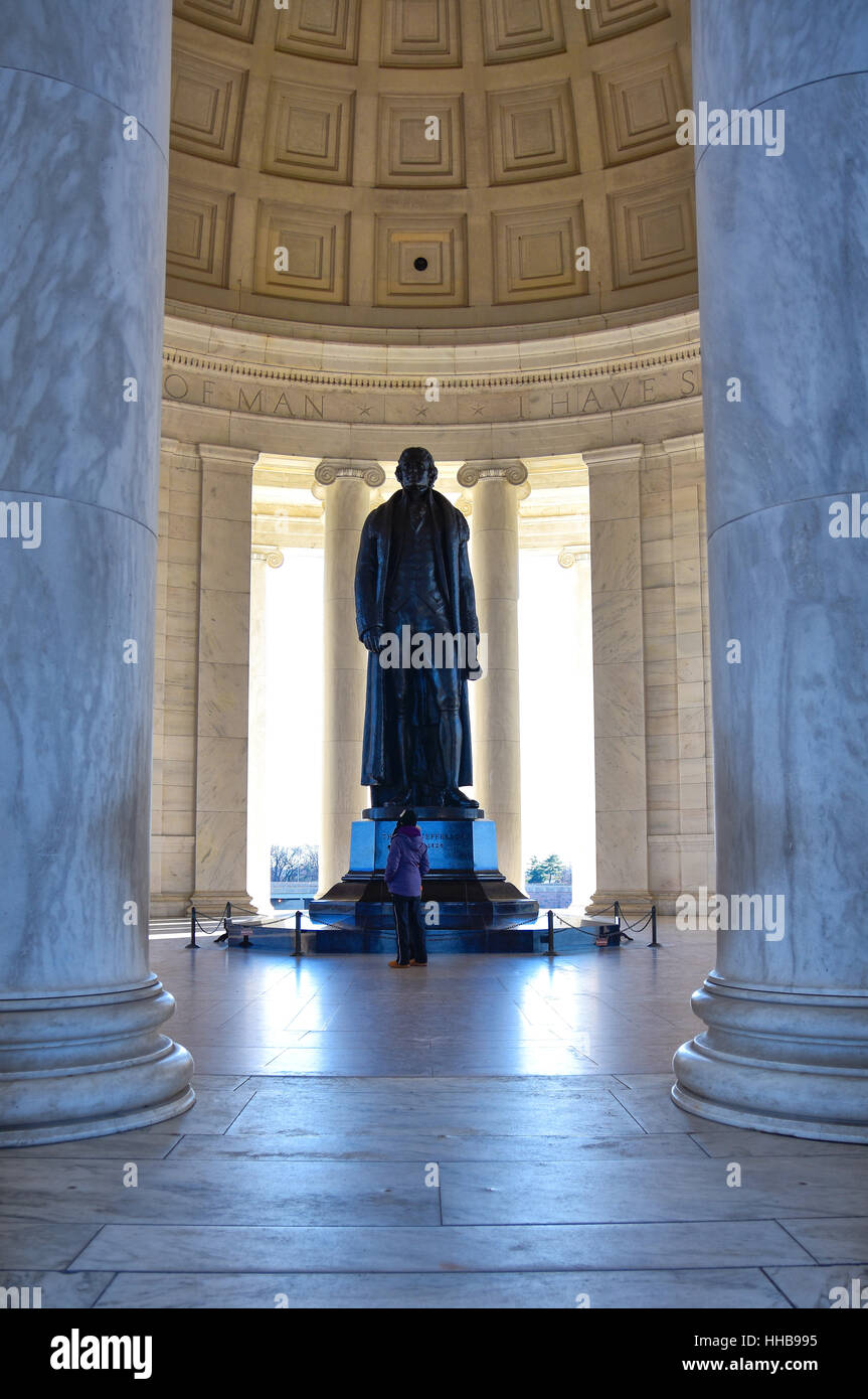 Thomas jefferson memorial statue washington dc hi-res stock photography and images - Alamy