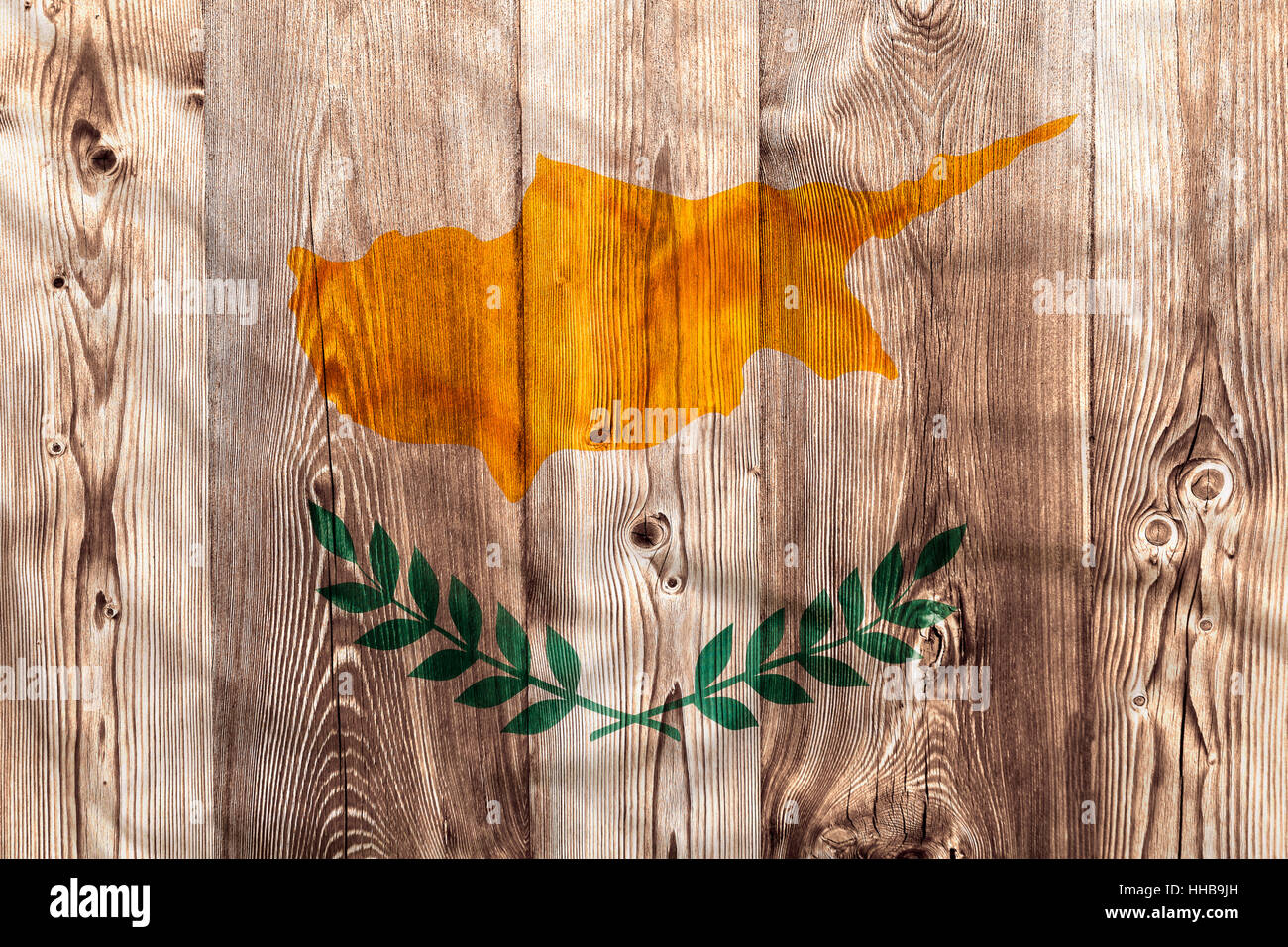 National flag of Cyprus with wooden background Stock Photo - Alamy