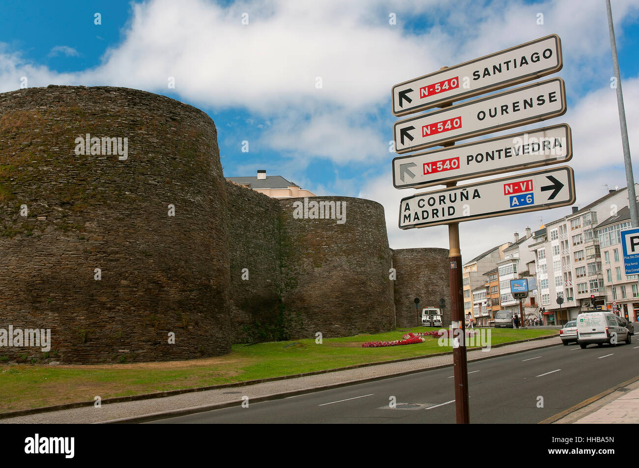 "Ronda de la Muralla" street, Roman walls - 3rd century, World heritage ...