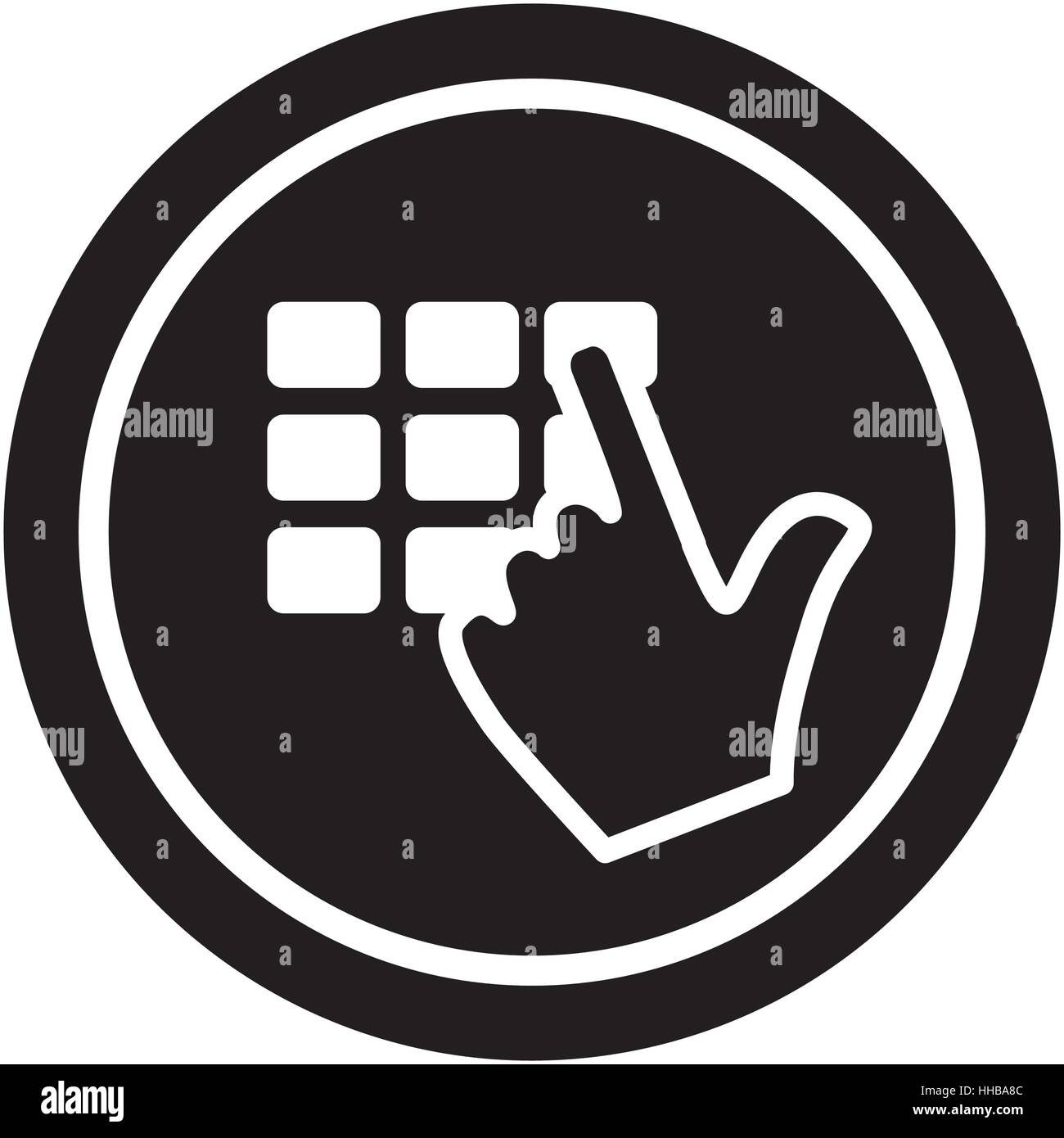 hand typing pin security or safety related icons image vector ...