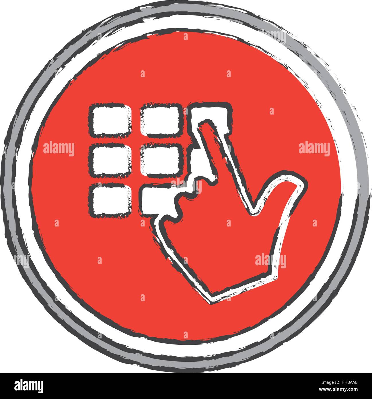 hand typing pin security or safety related icons image vector ...