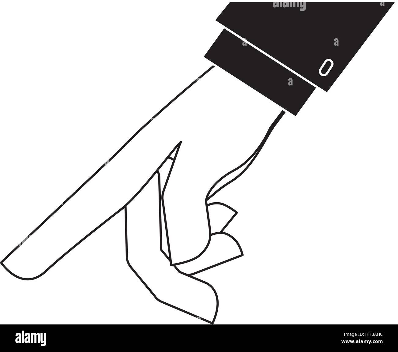 hand pointing over white background. vector illustration Stock Vector ...