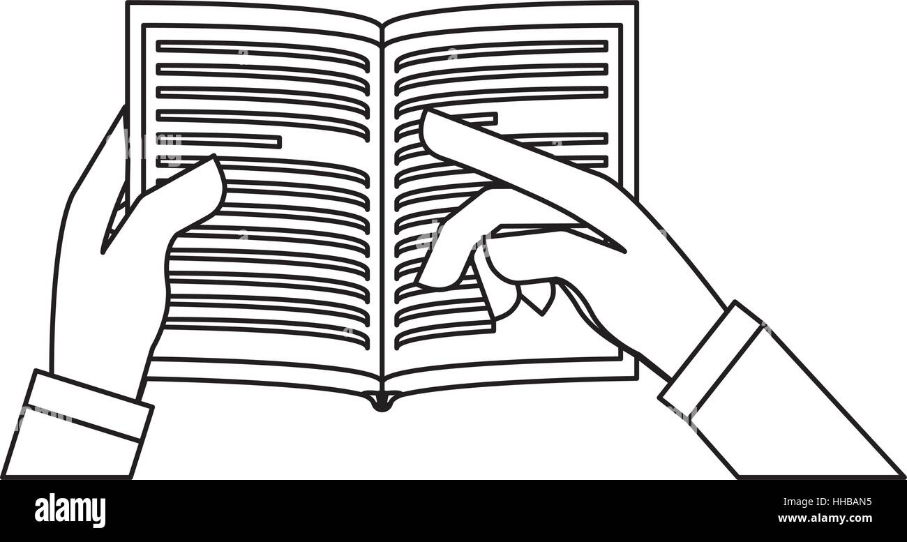 hands holding a document pages over white background. vector ...