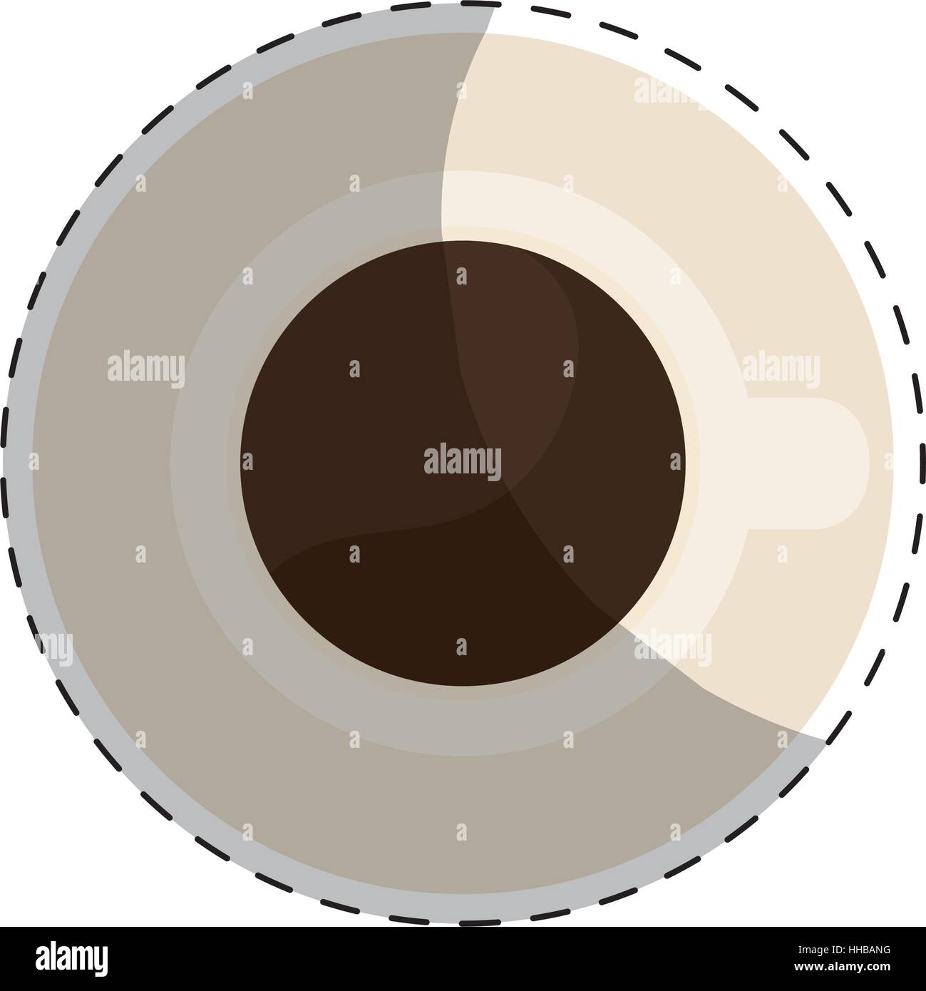 coffee mug icon over white background. top view. vector illustration ...