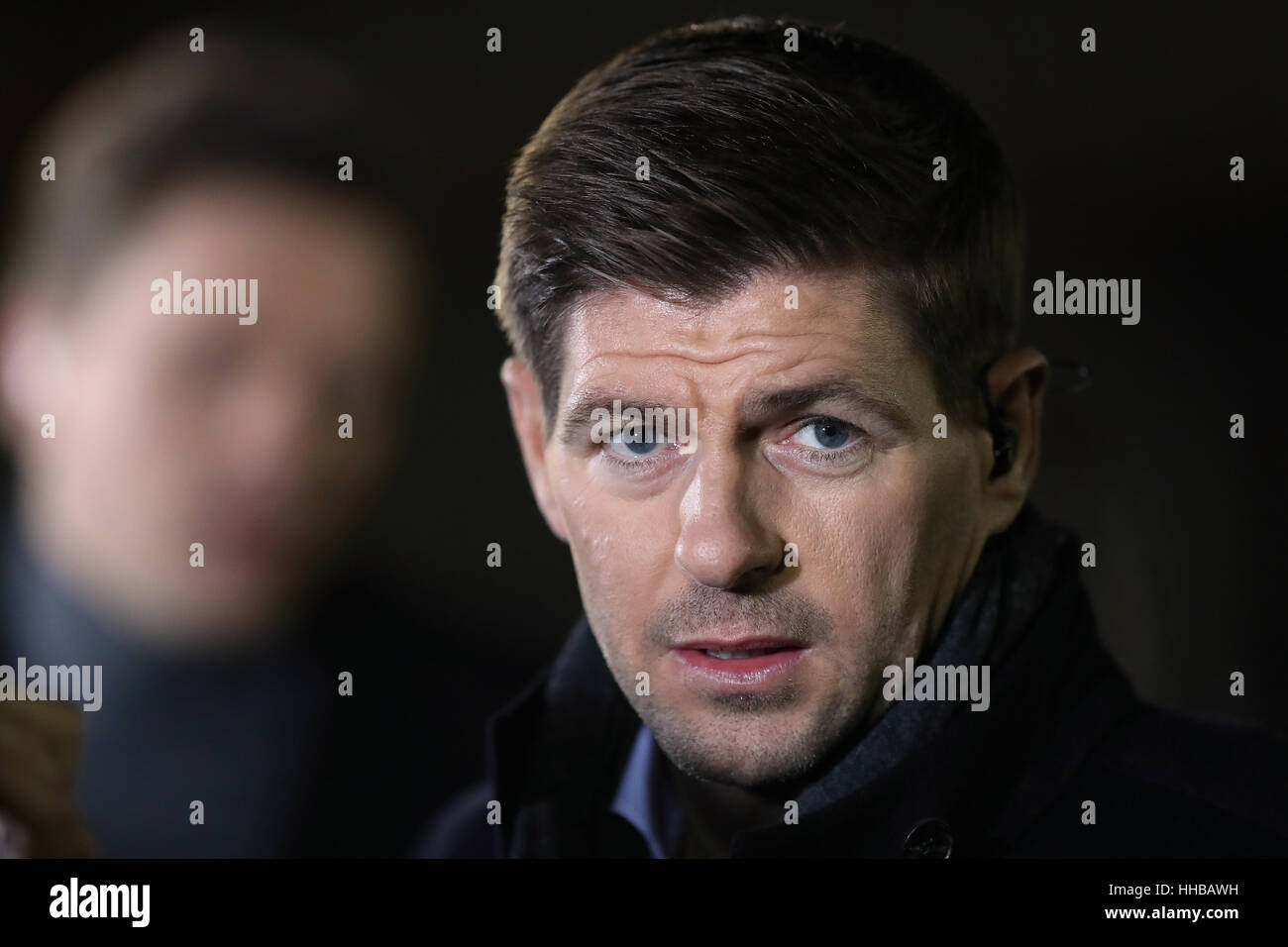 Steven Gerrard before the Emirates FA Cup, third round replay match at ...