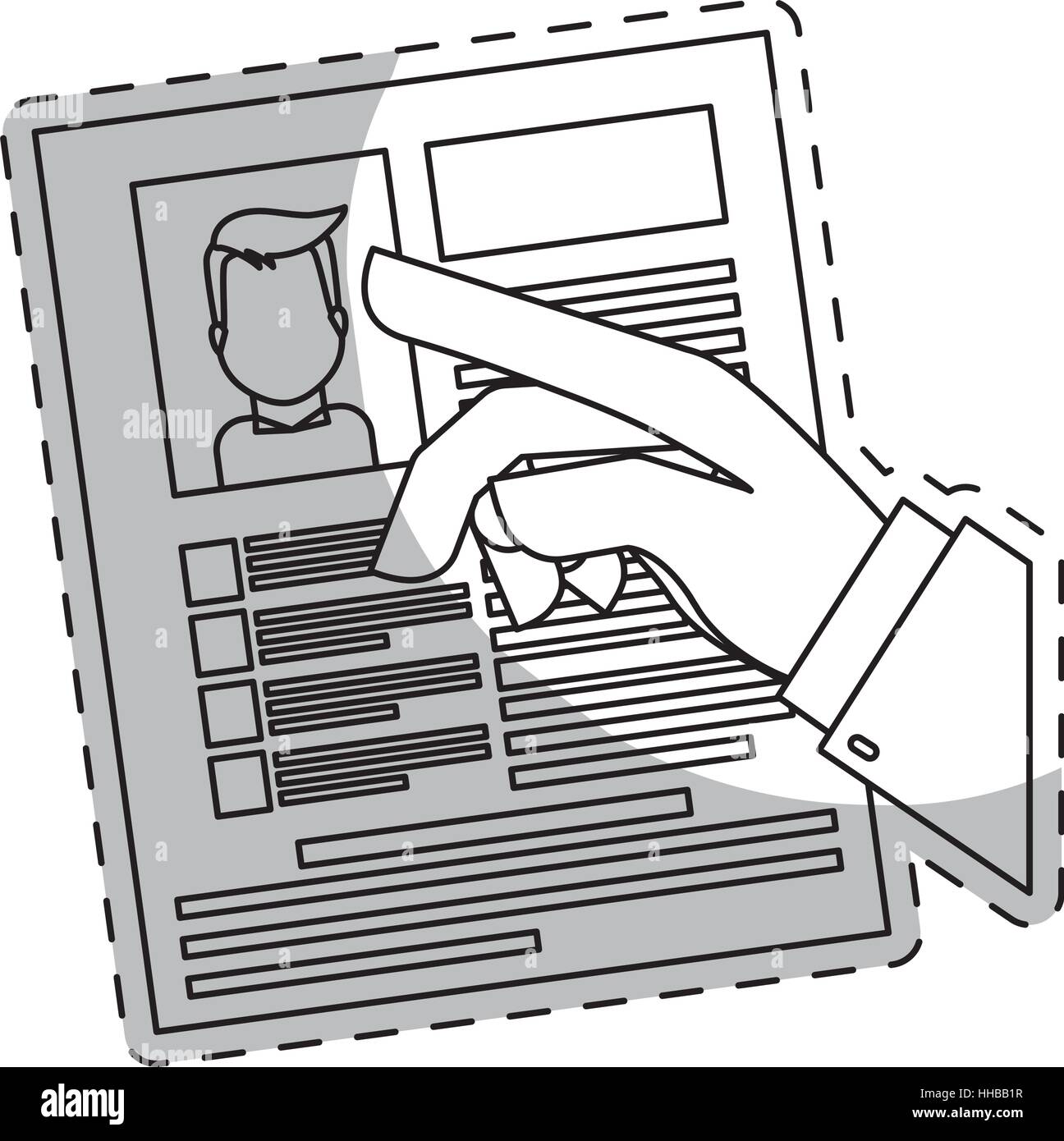 cv or resume related icons image sticker vector illustration design ...