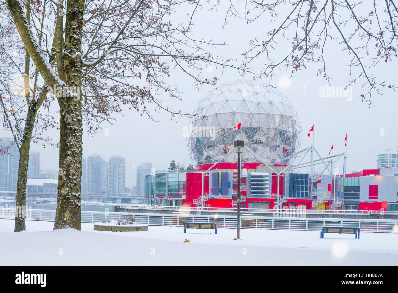 Science world winter snowind british columbia hi-res stock photography ...