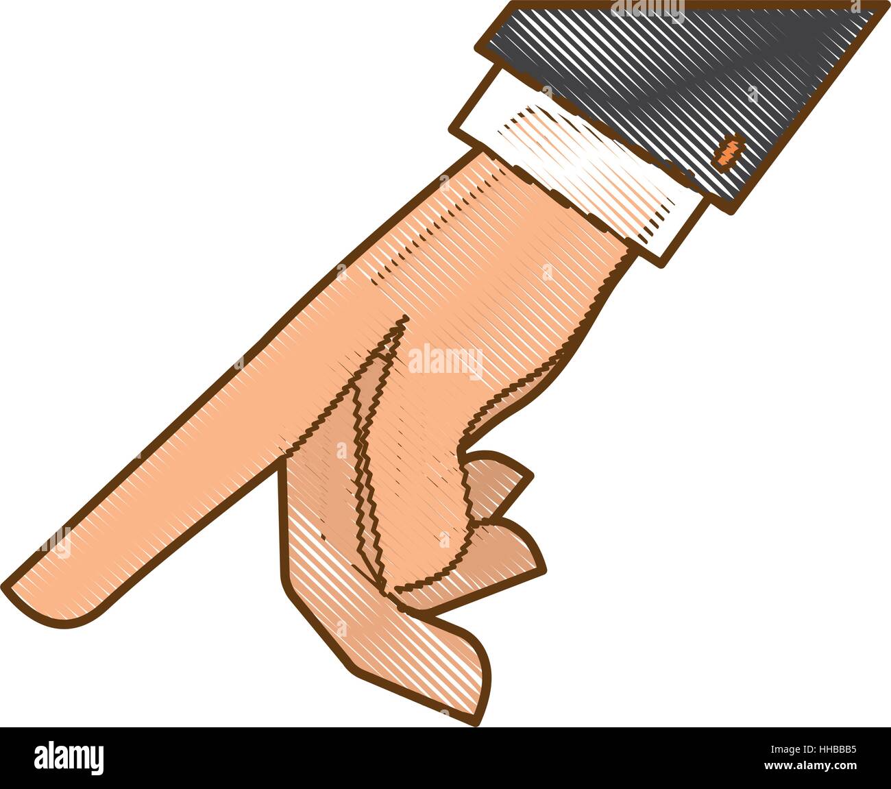 hand pointing icon over white background. colorful design. vector ...