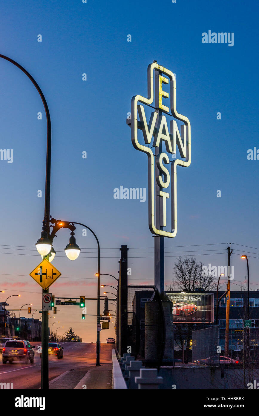 East Van Cross art installation Stock Photo - Alamy