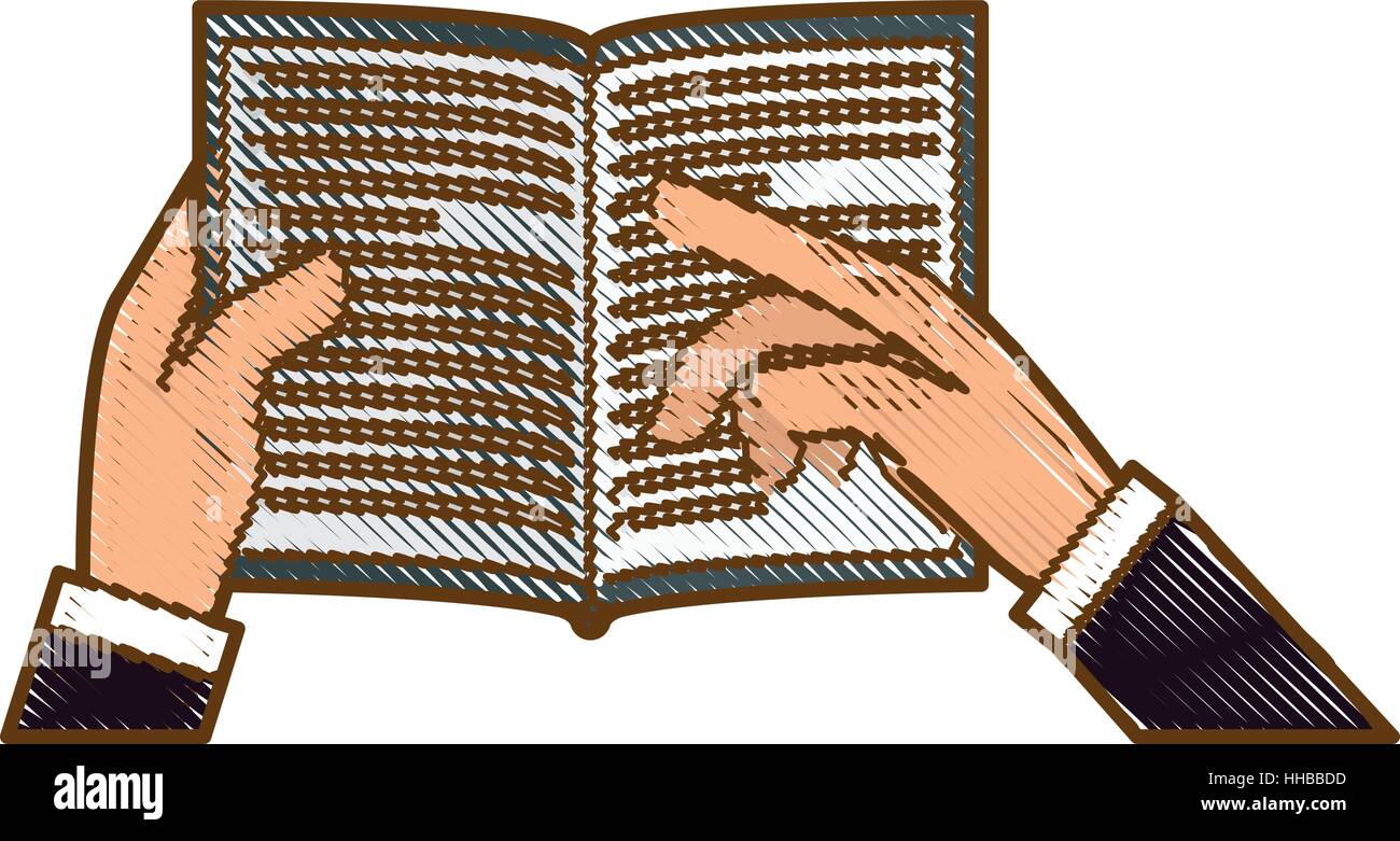 hand holding a book icon over white background. vector illustration ...