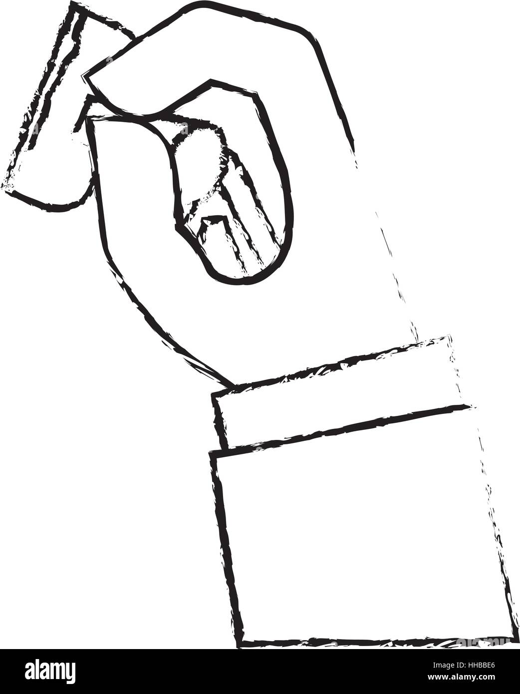 hand holding a stamp icon over white background. vector illustration ...