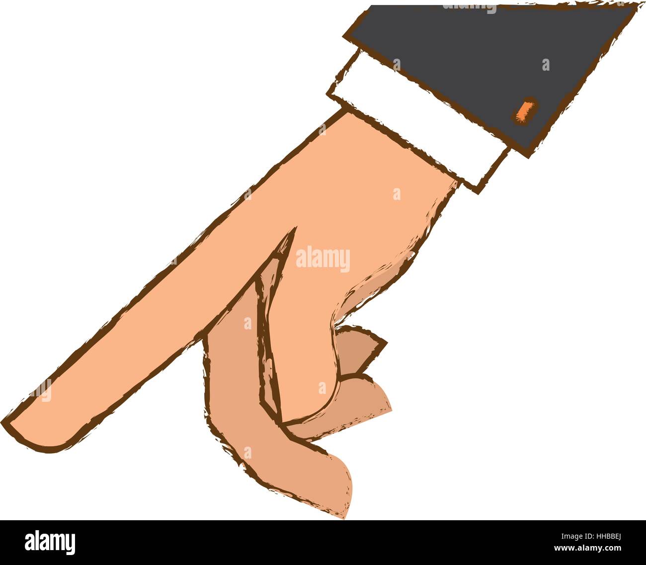 hand pointing icon over white background. colorful design. vector ...