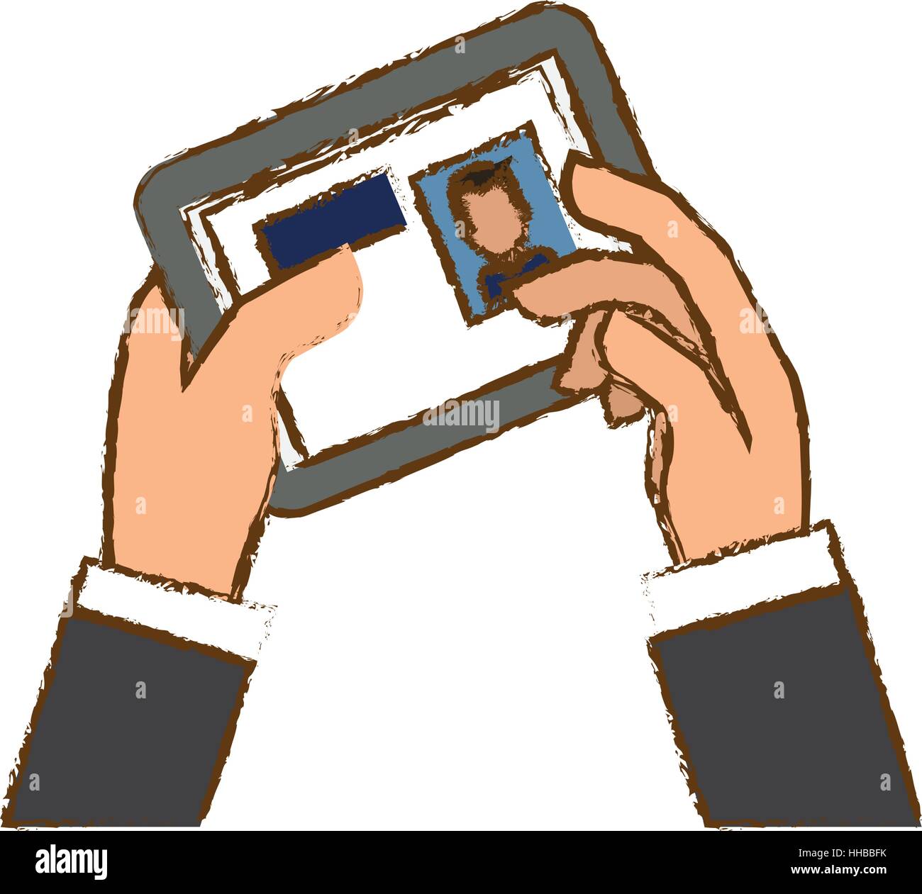 tablet with curriculum vitae document over white background. human ...