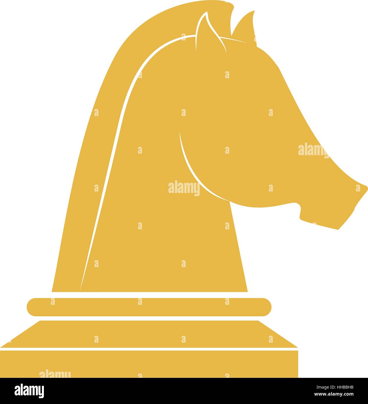 horse chess piece over white background. vector illustration Stock ...