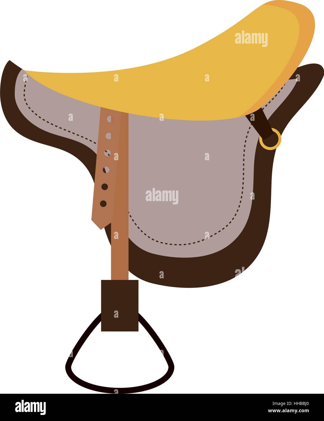 horse chair equipment over white background. vector illustration Stock ...