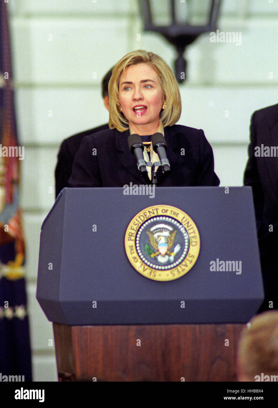 First lady Hillary Rodham Clinton thanks supporters and staff on the ...